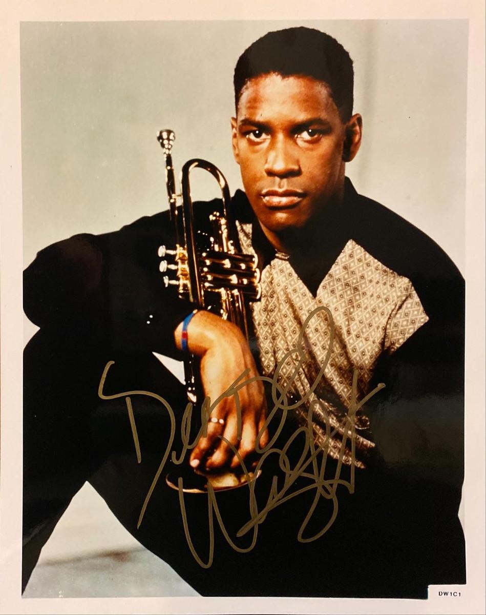 Denzel Washington signed photo. GFA Authenticated | EstateSales.org