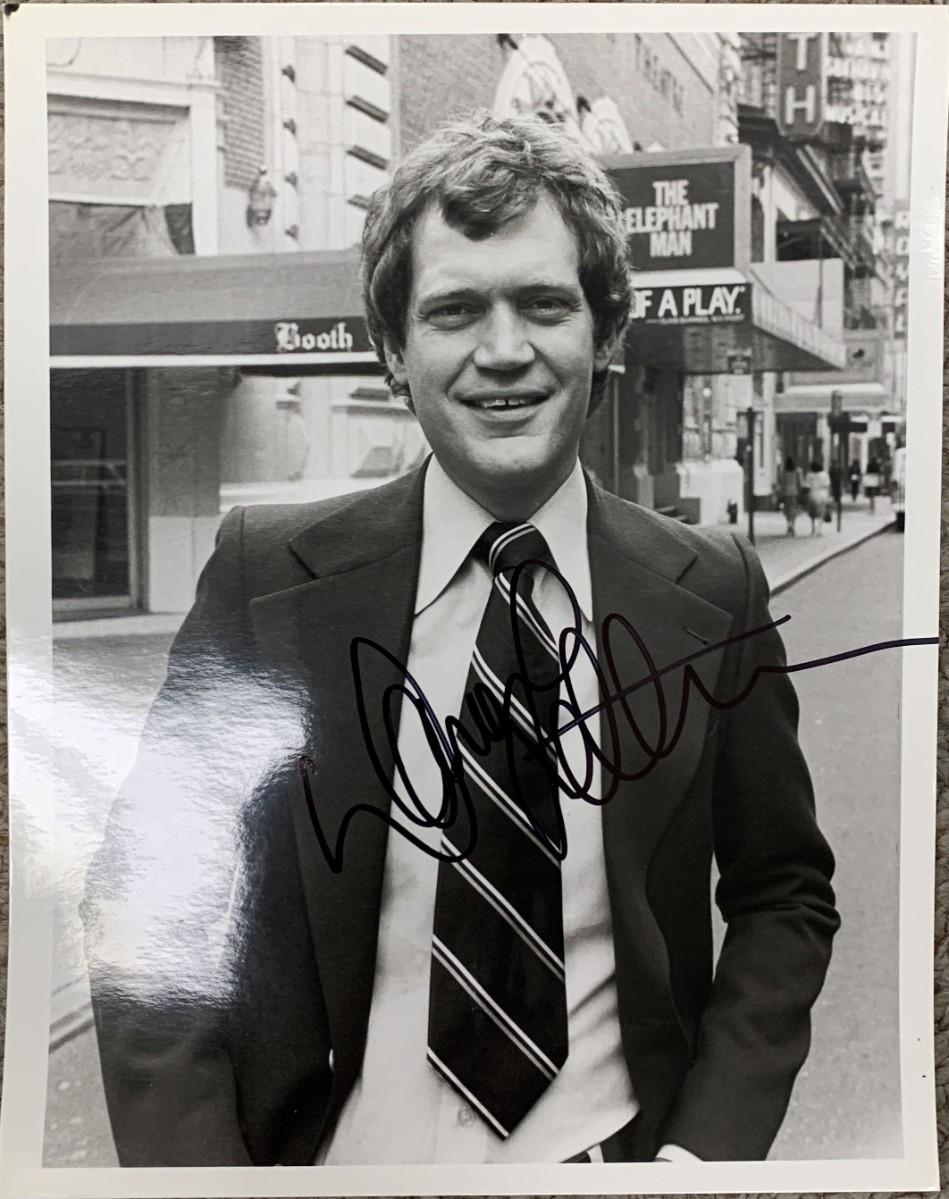 David Letterman signed photo. GFA Authenticated | EstateSales.org