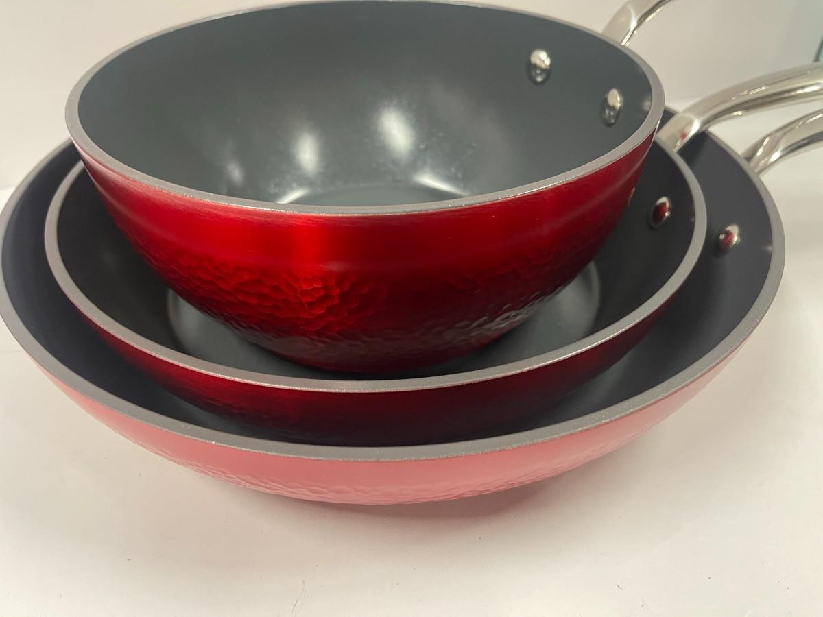 6 Piece Set of Simply Ming Cookware, Red, New in original box ...