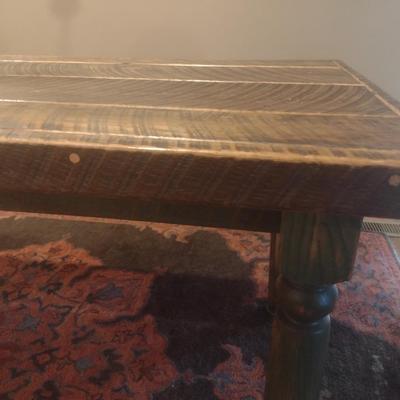 Impressive Custom Rough Sawn Wood Plank Farmhouse Table- Nearly 6 Feet ...