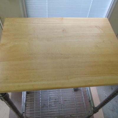 Rolling Kitchen Work Table | EstateSales.org