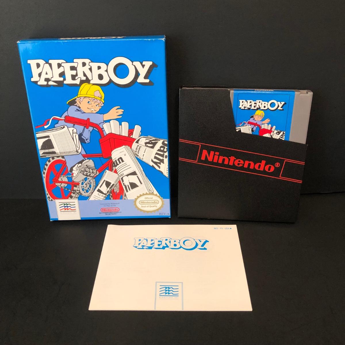 LOT 122M: Vintage NES Paperboy Video Game w/ Box, Nintendo Sleeve ...