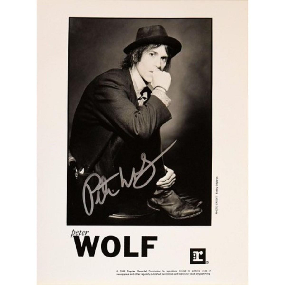 Peter Wolf signed promo photo | EstateSales.org