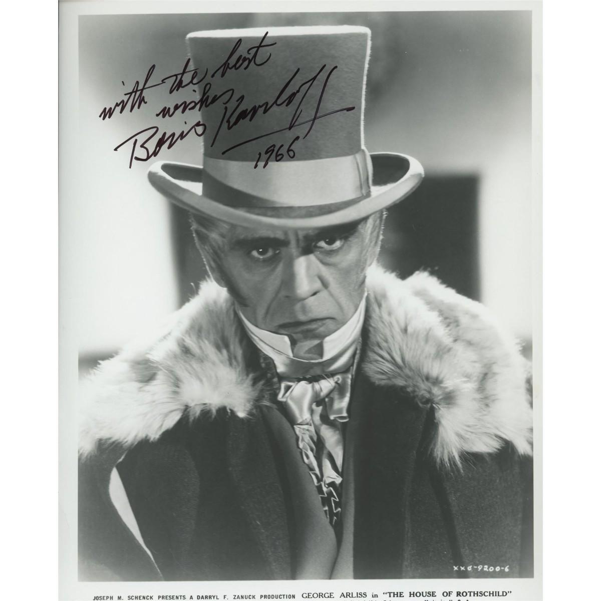 Boris Karloff signed photo. GFA Authenticated | EstateSales.org