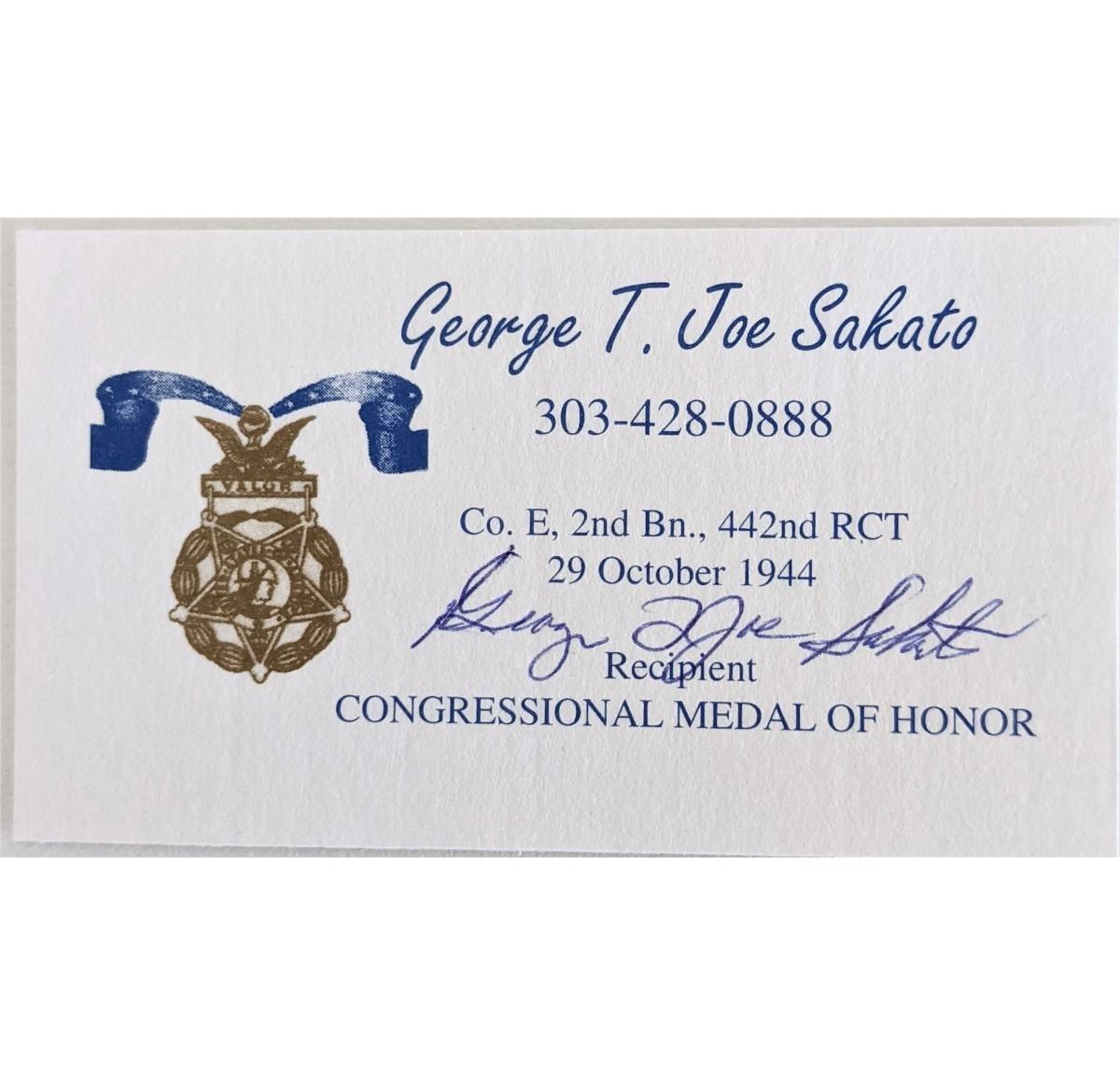 George Taro Sakato signed card | EstateSales.org
