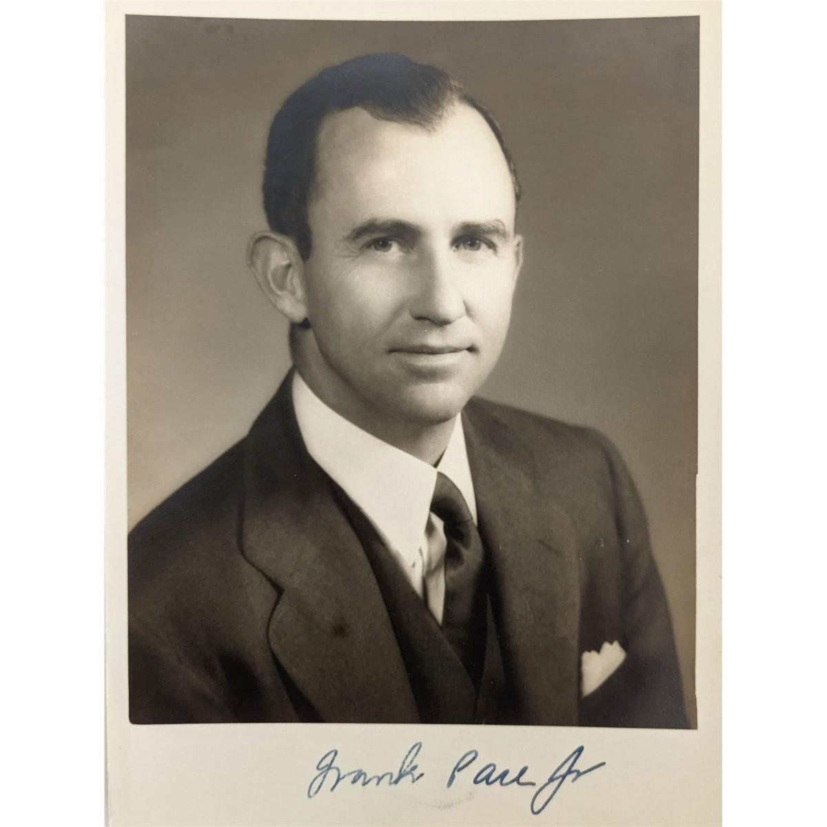 Frank Pace Jr signed photo | EstateSales.org