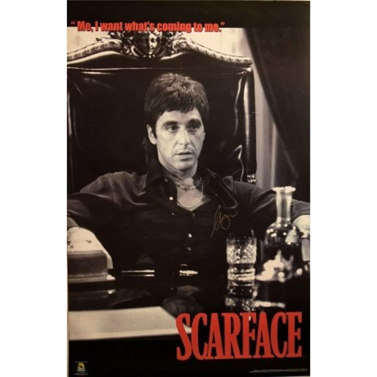 Al Pacino signed "Scarface" movie poster | EstateSales.org