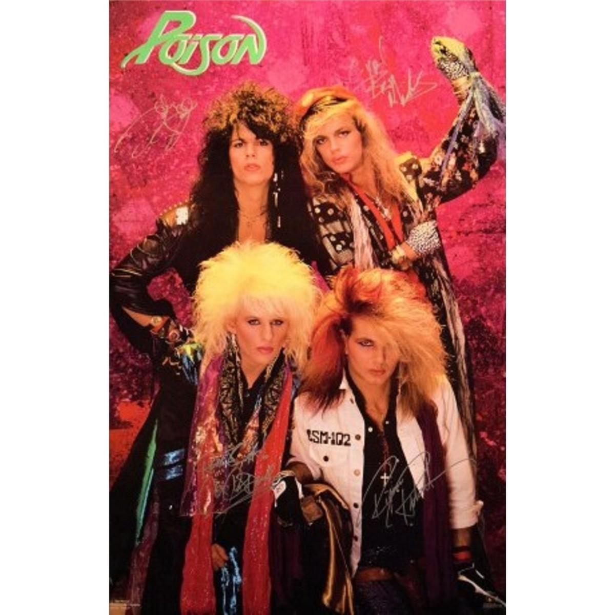 Poison signed promo poster | EstateSales.org
