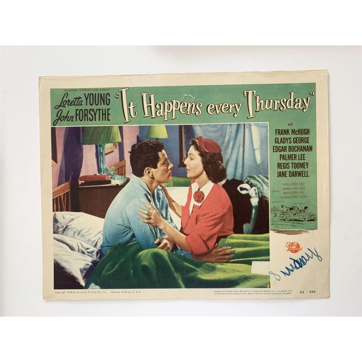 It Happens Every Thursday original 1953 vintage lobby card ...