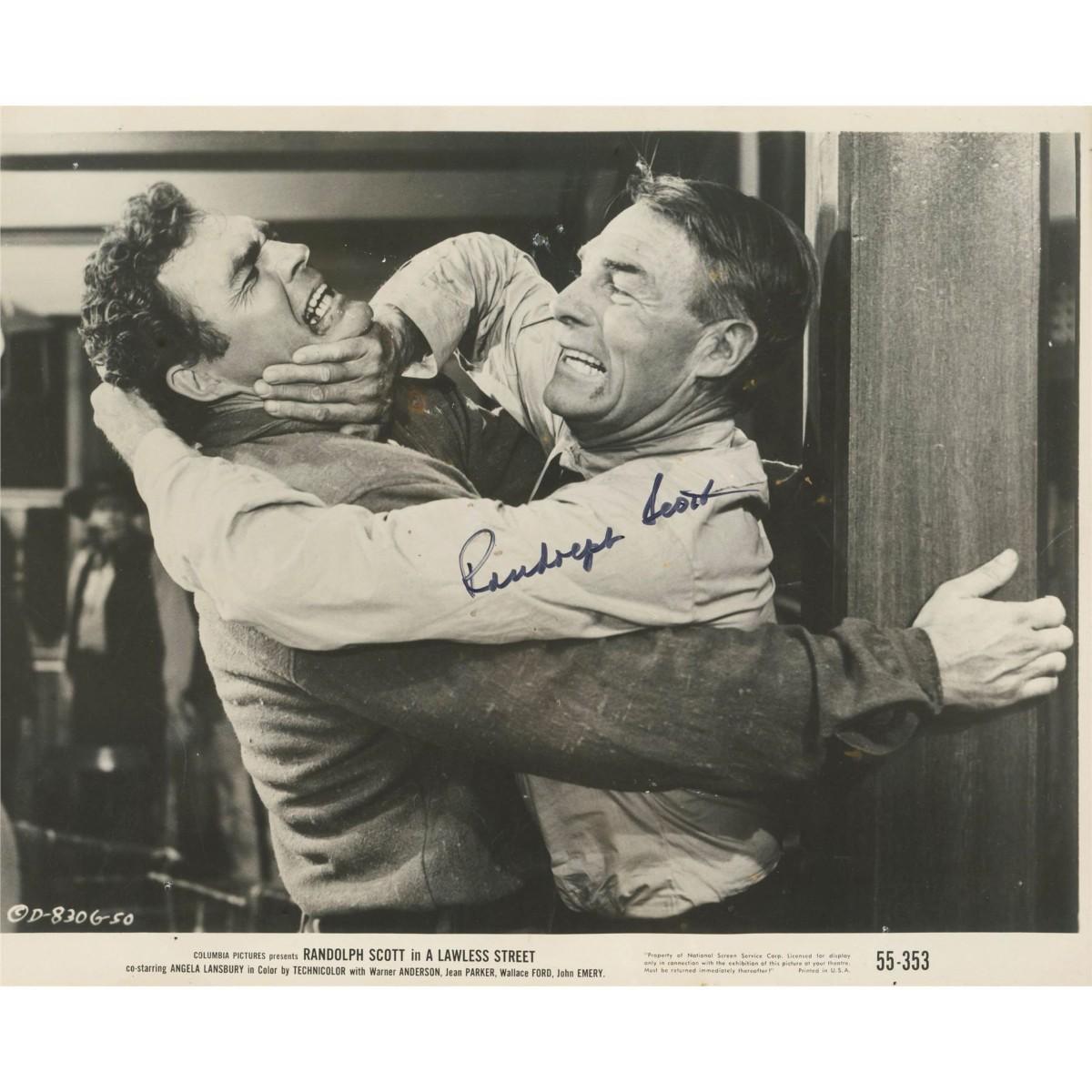 Randolph Scott signed photo. GFA Authenticated | EstateSales.org