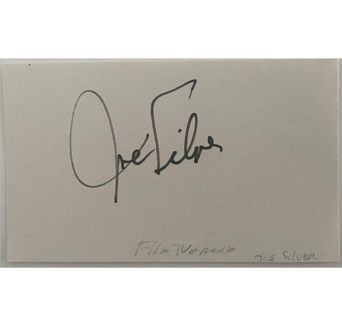 Joe Silver original signature | EstateSales.org