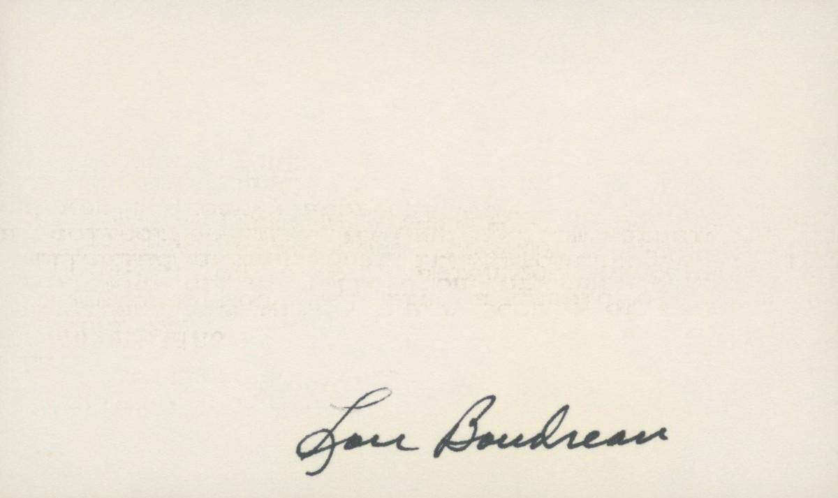 Lou Boudreau original signature | EstateSales.org
