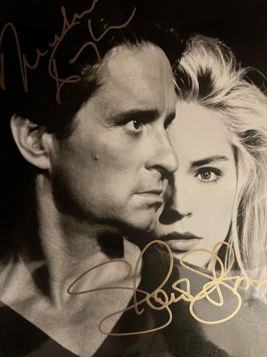 Basic Instinct Michael Douglas and Sharon Stone signed movie photo ...