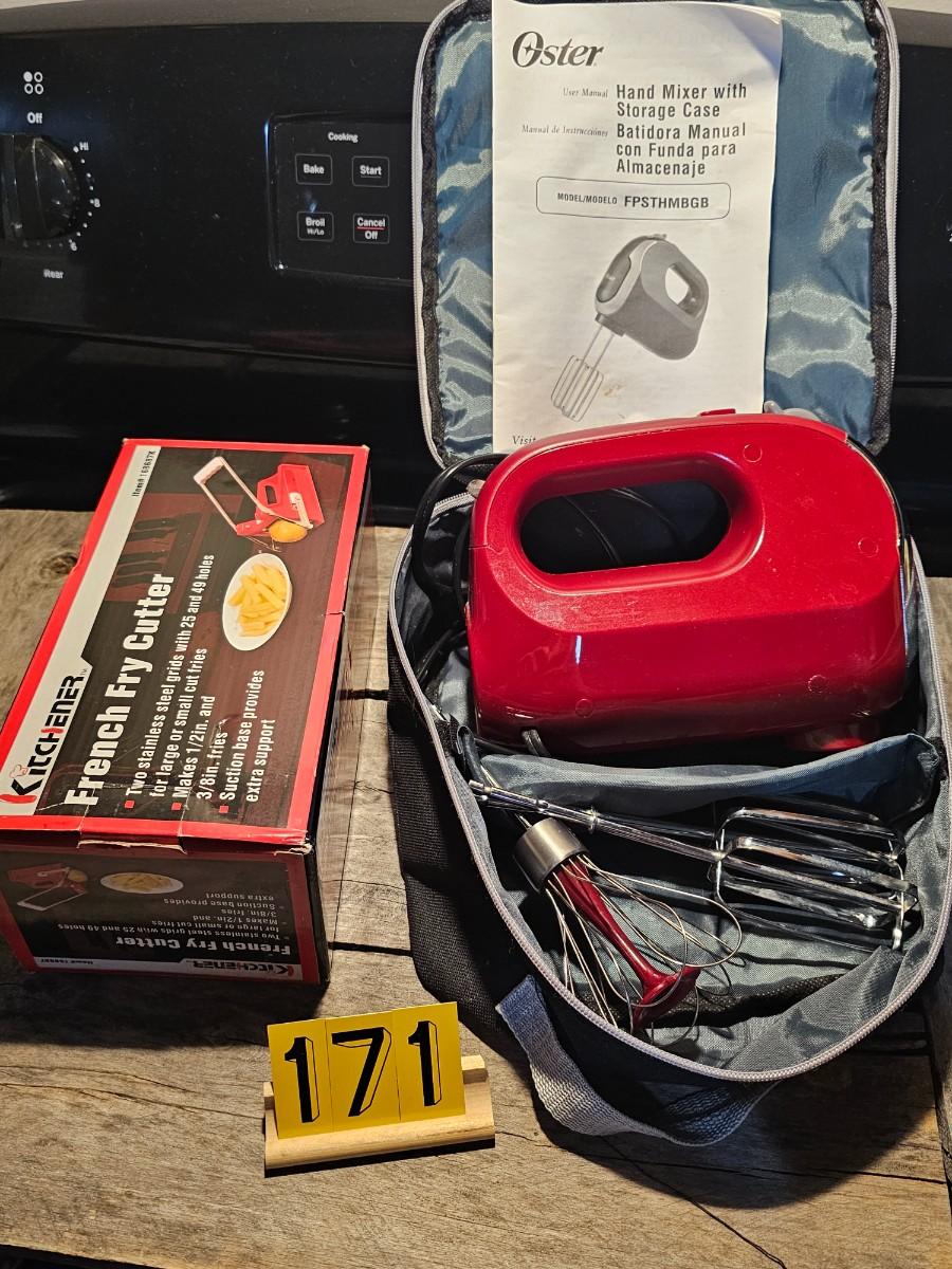 Oster mixer and french fry cutter | EstateSales.org