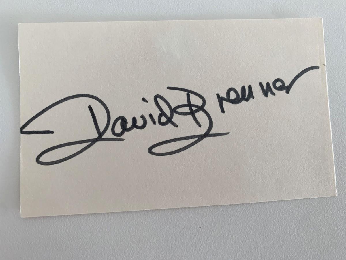 Comedian David Brenner original signature | EstateSales.org