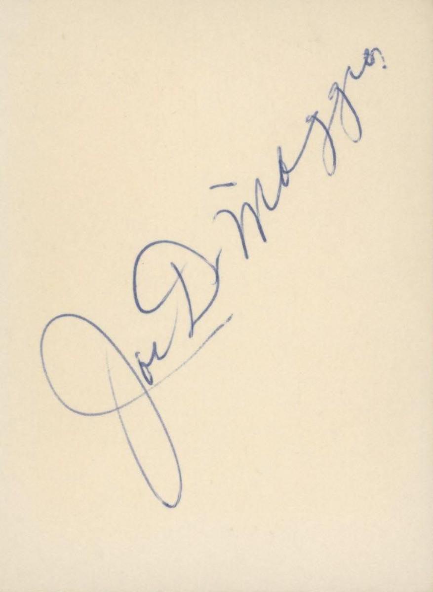 Joe DiMaggio original signature | EstateSales.org