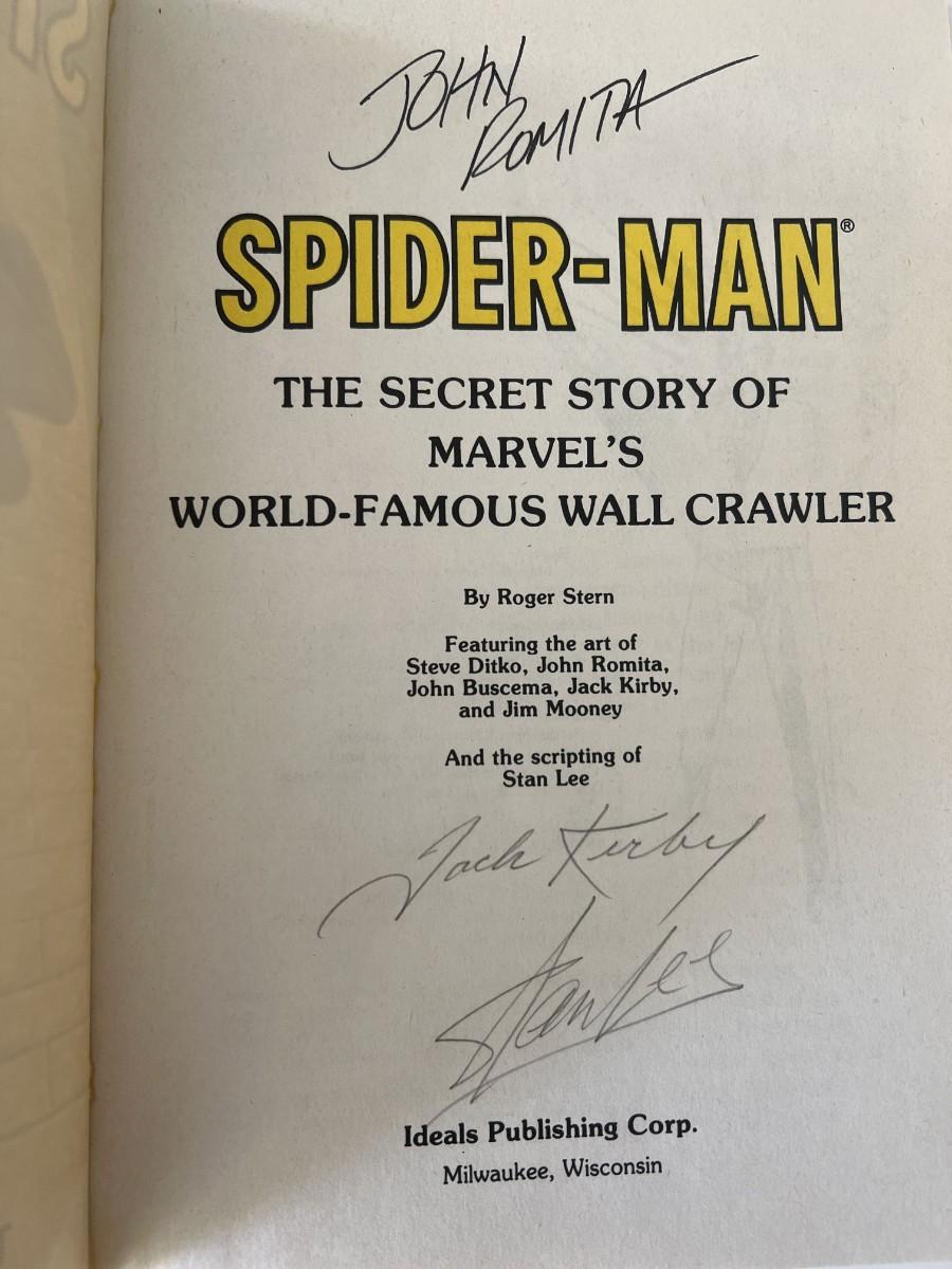 Spider-Man Stan Lee, Jack Kirby and John Romita signed comic book ...