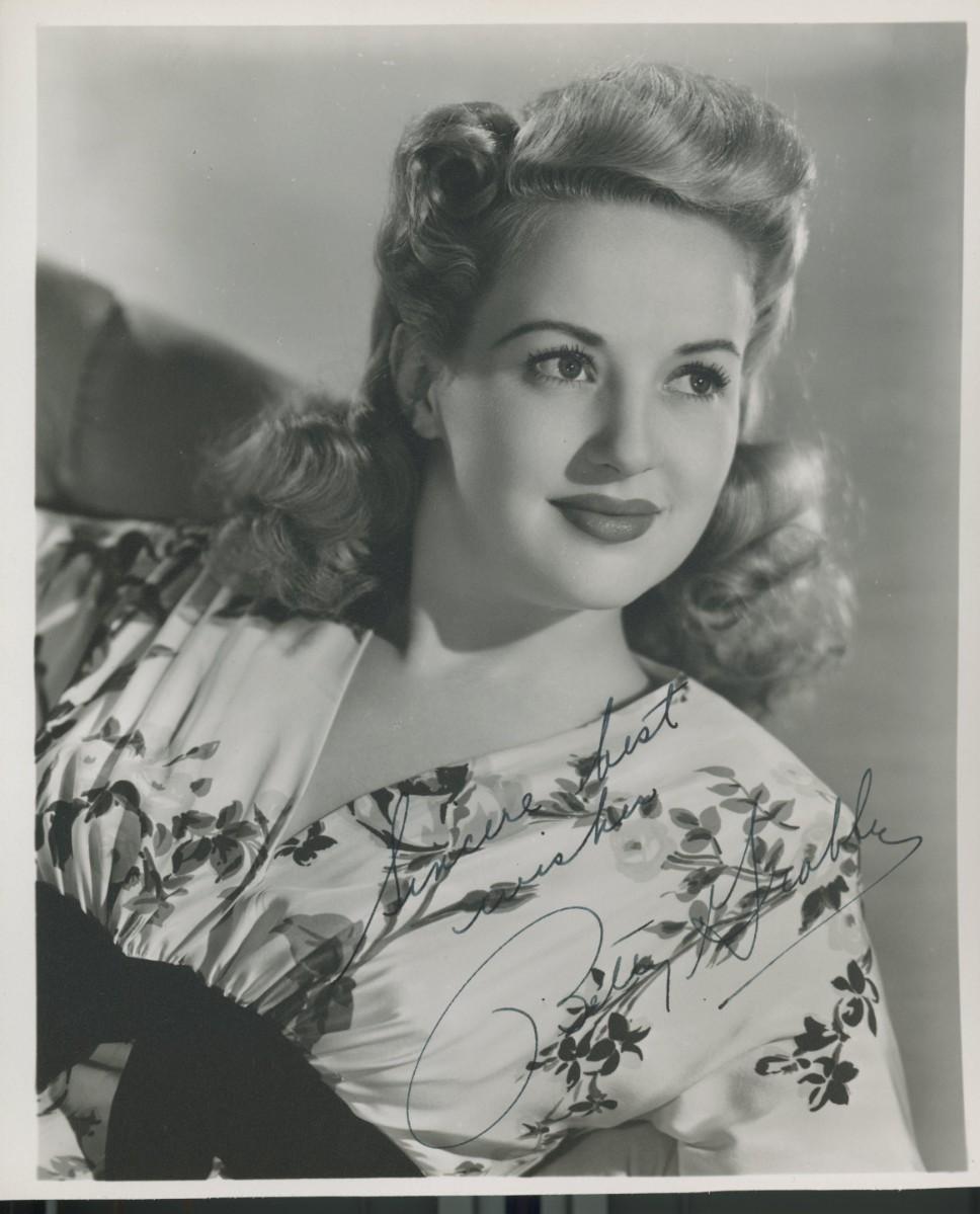Betty Grable signed photo. GFA Authenticated | EstateSales.org