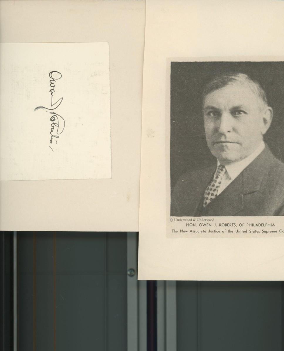 Owen J. Roberts signature cut | EstateSales.org