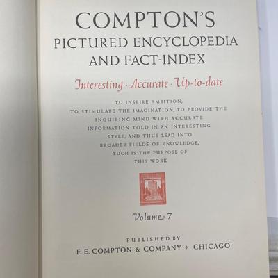 Compton's Pictured Encyclopedia 15 volumes copyright 1949 | EstateSales.org