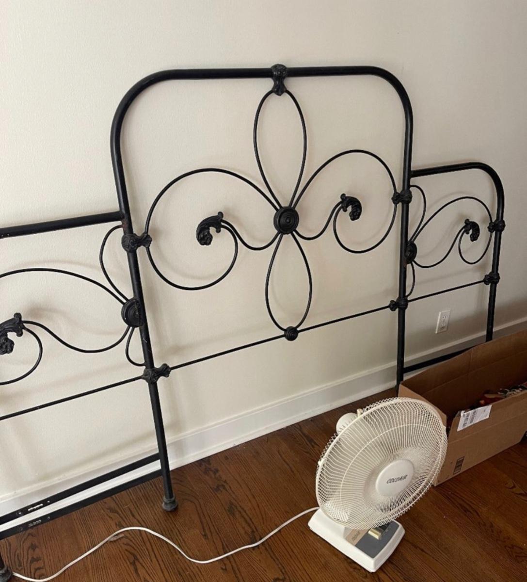 King wrought iron headboard | EstateSales.org