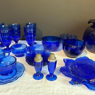 LOT 20: Cobalt Blue Glass Collection | EstateSales.org
