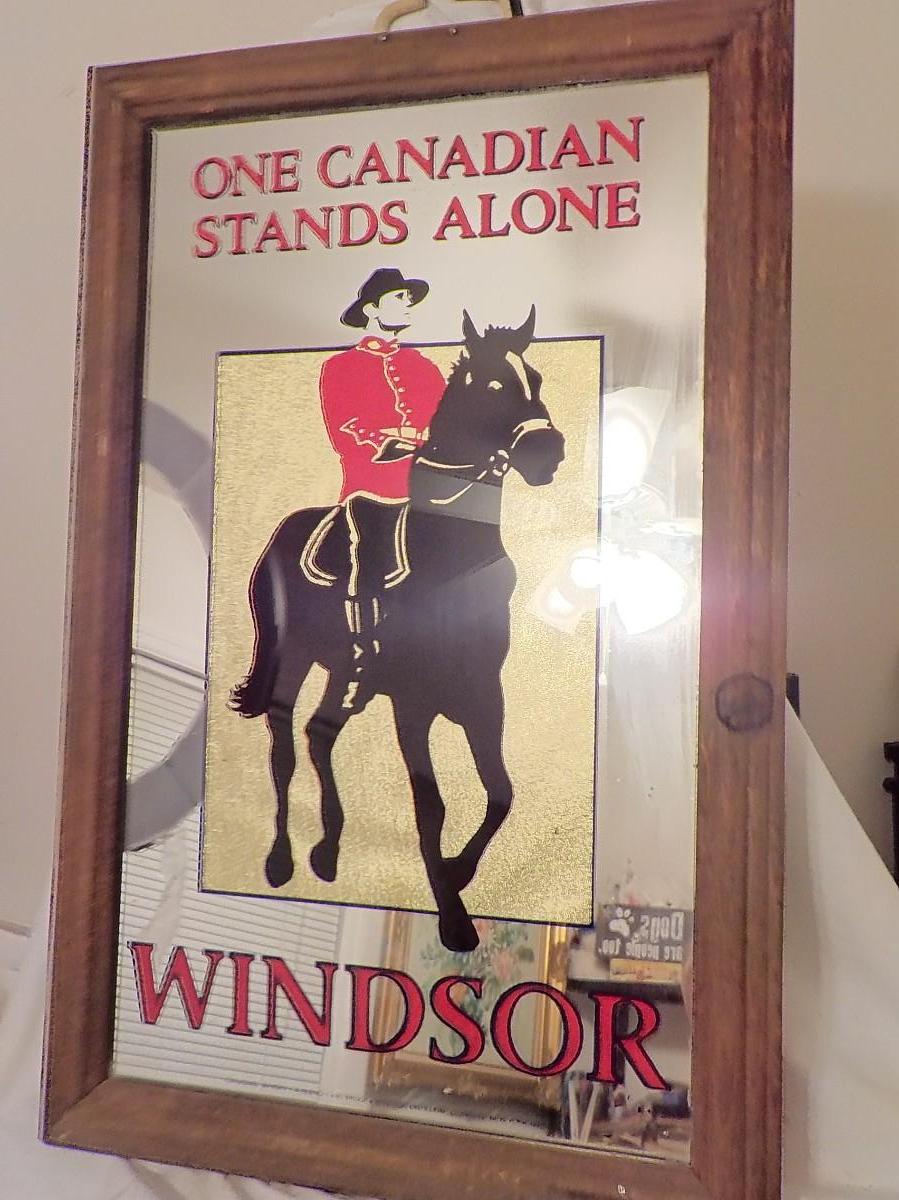 Vintage Windsor Canadian Whiskey Mirror sign, 15 x 24. est. $10 to $30 ...