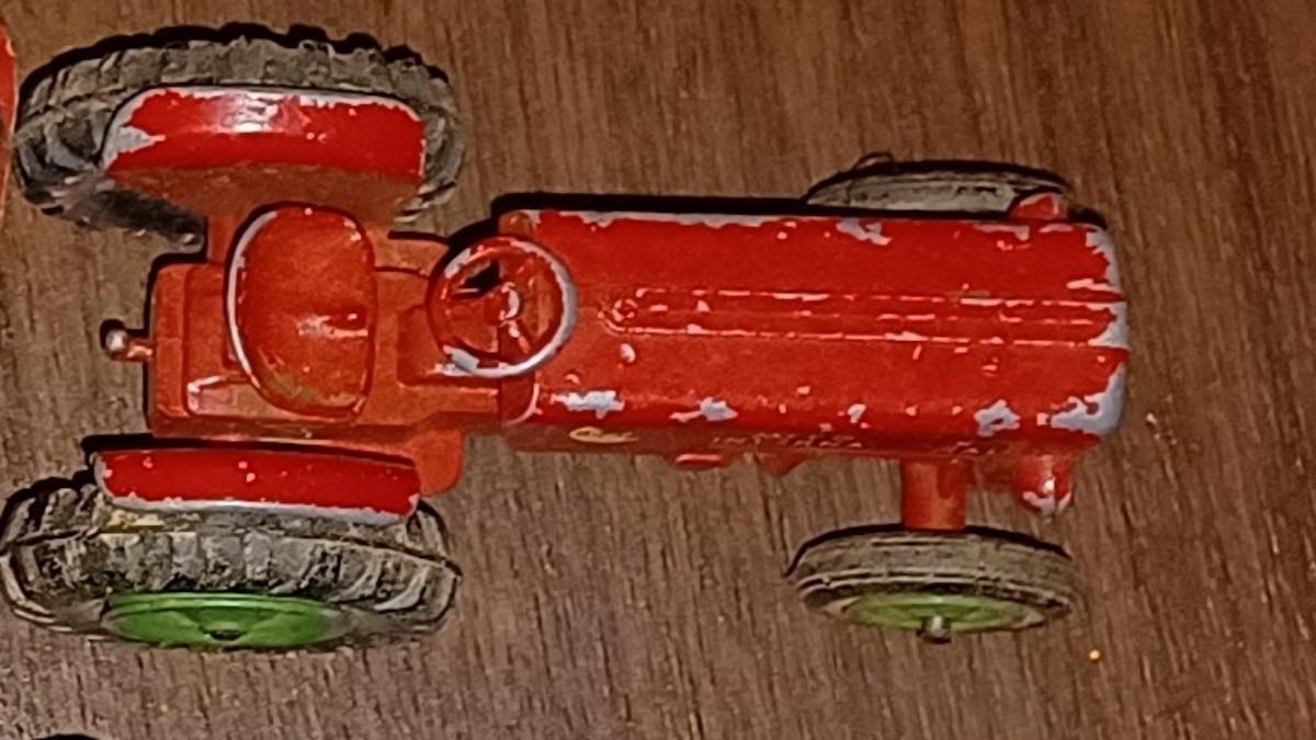 vintage red toy tractor | EstateSales.org