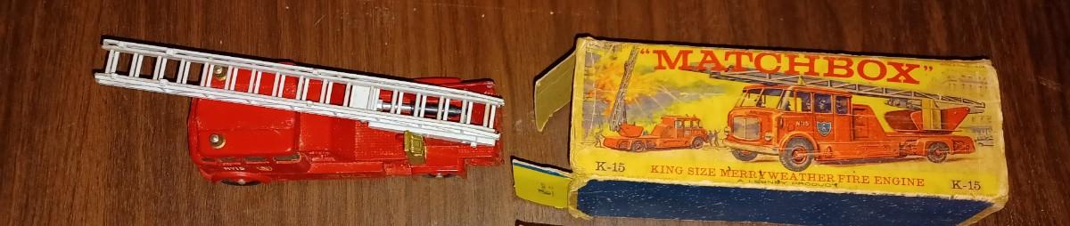 vintage merryweather matchbox fire engine k-15 with box | EstateSales.org