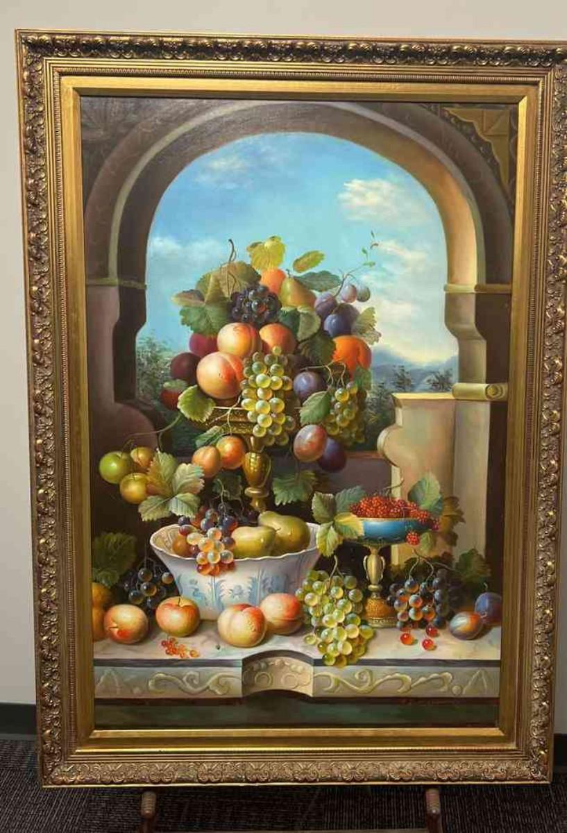 From the C. Chaundy Art Gallery in MI LARGE Stunning Still Life On ...