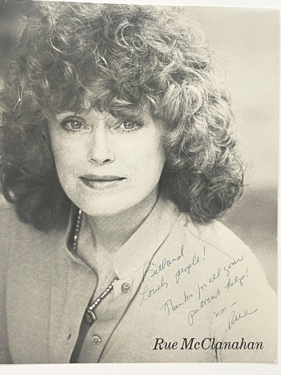 Rue McClanahan signed photo | EstateSales.org