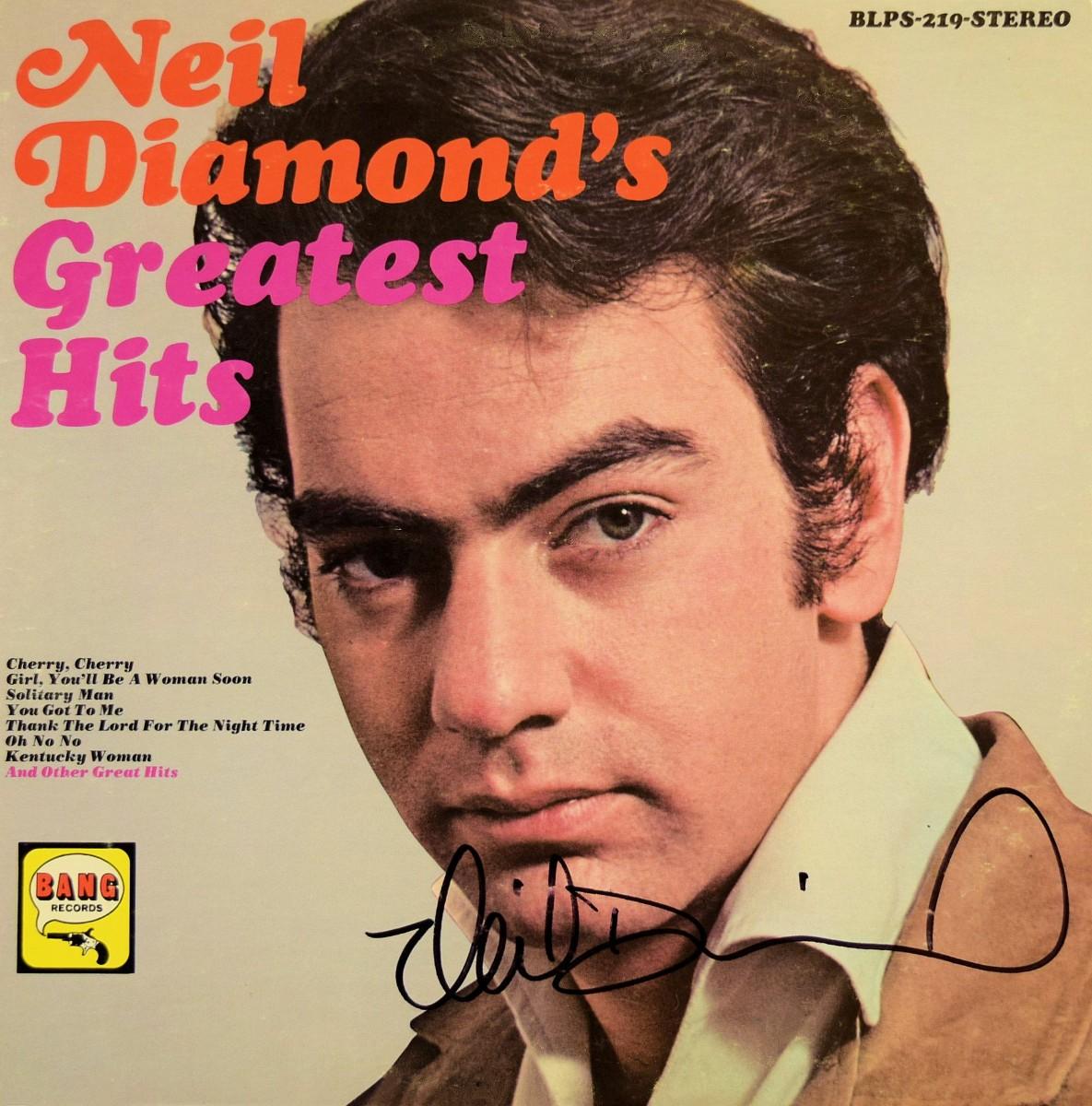 Neil Diamond Greatest Hits signed album | EstateSales.org