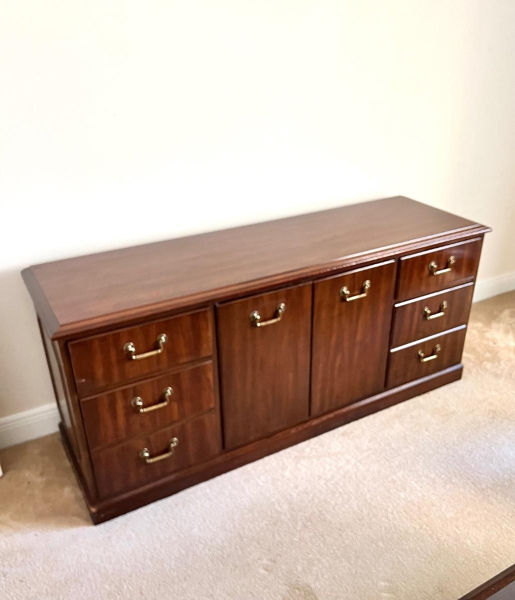 Vintage Credenza with Filing Cabinet and Locking Drawer (with key) *See ...