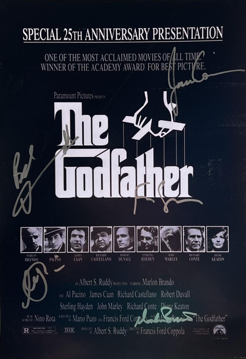 The Godfather cast signed mini poster | EstateSales.org