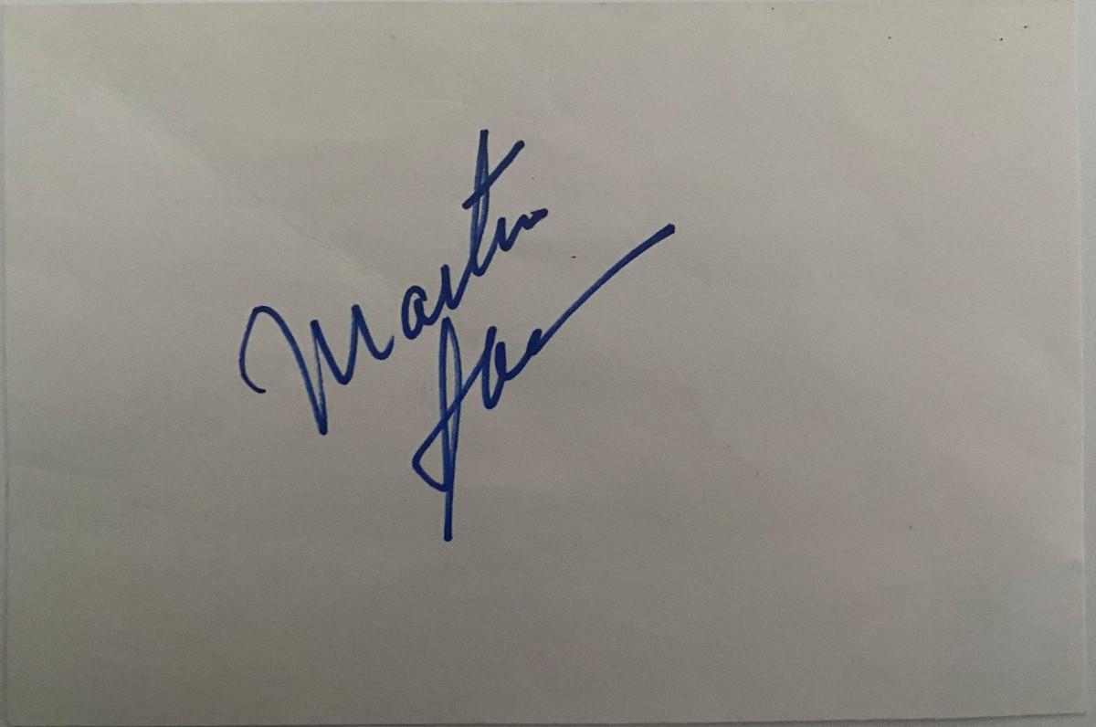 Martin Sheen original signature. GFA Authenticated | EstateSales.org