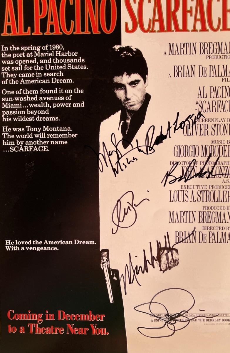 Scarface cast signed mini poster | EstateSales.org