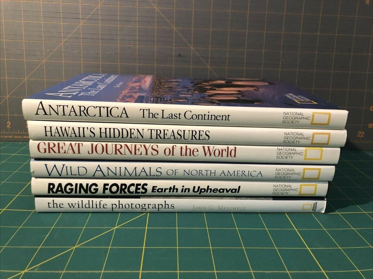 Lot of 6 Vintage National Geographic Society Books HCDJ Wildlife ...