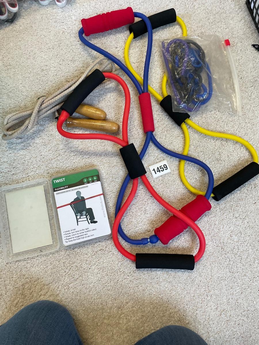 Stretch bands,jump rope | EstateSales.org