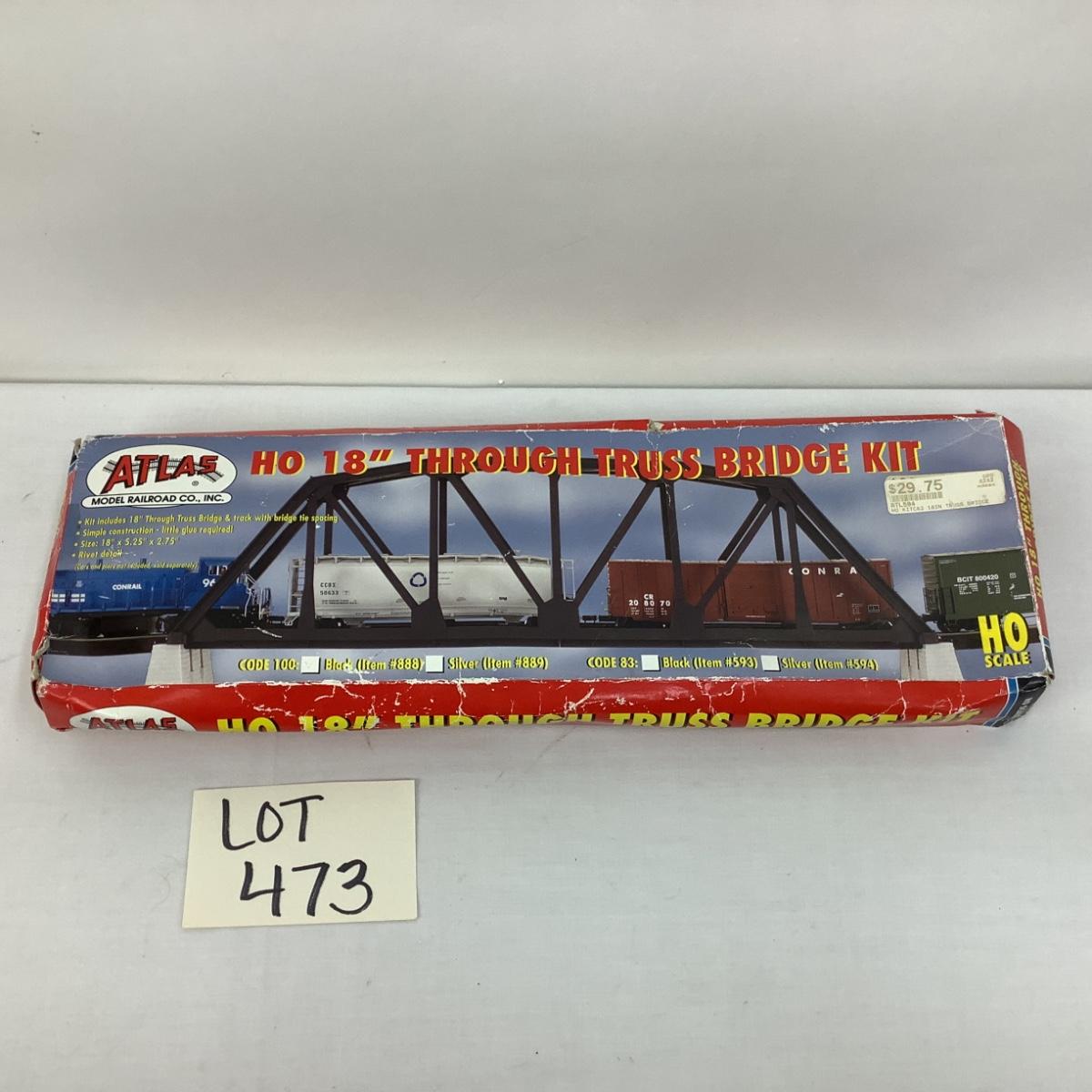 473 Atlas HO 18" Through Truss Bridge Kit | EstateSales.org