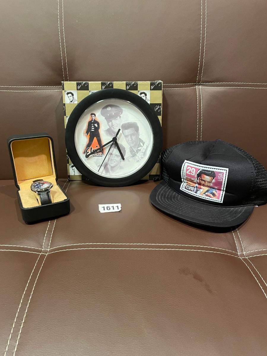 Wall clock,hat and watch | EstateSales.org