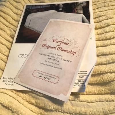 LOT 326M: Vintage George Washington's Choice Bedspread/Blanket w/ Box ...
