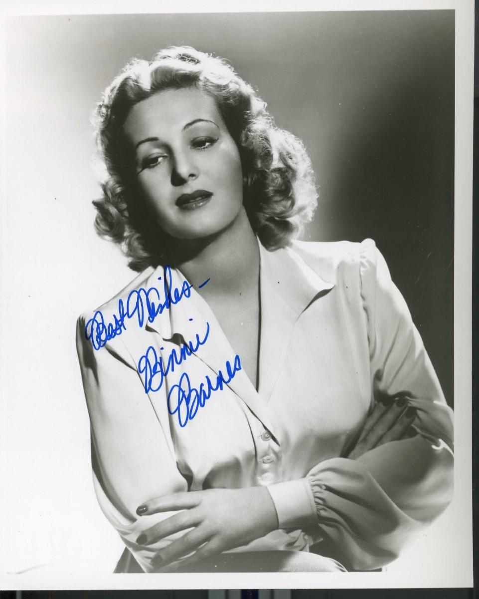 Binnie Barnes signed photo | EstateSales.org
