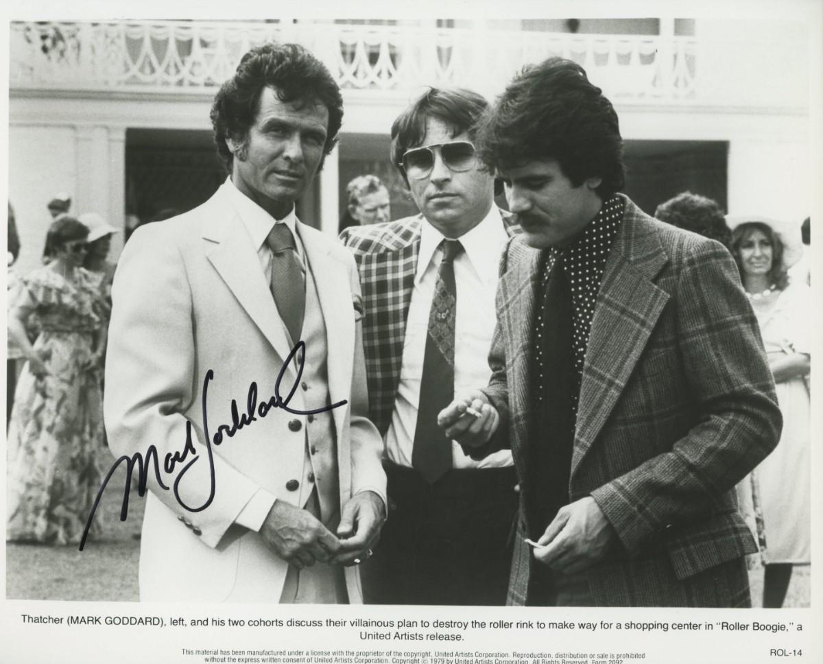 Roller Boogie Mark Goddard signed movie photo | EstateSales.org