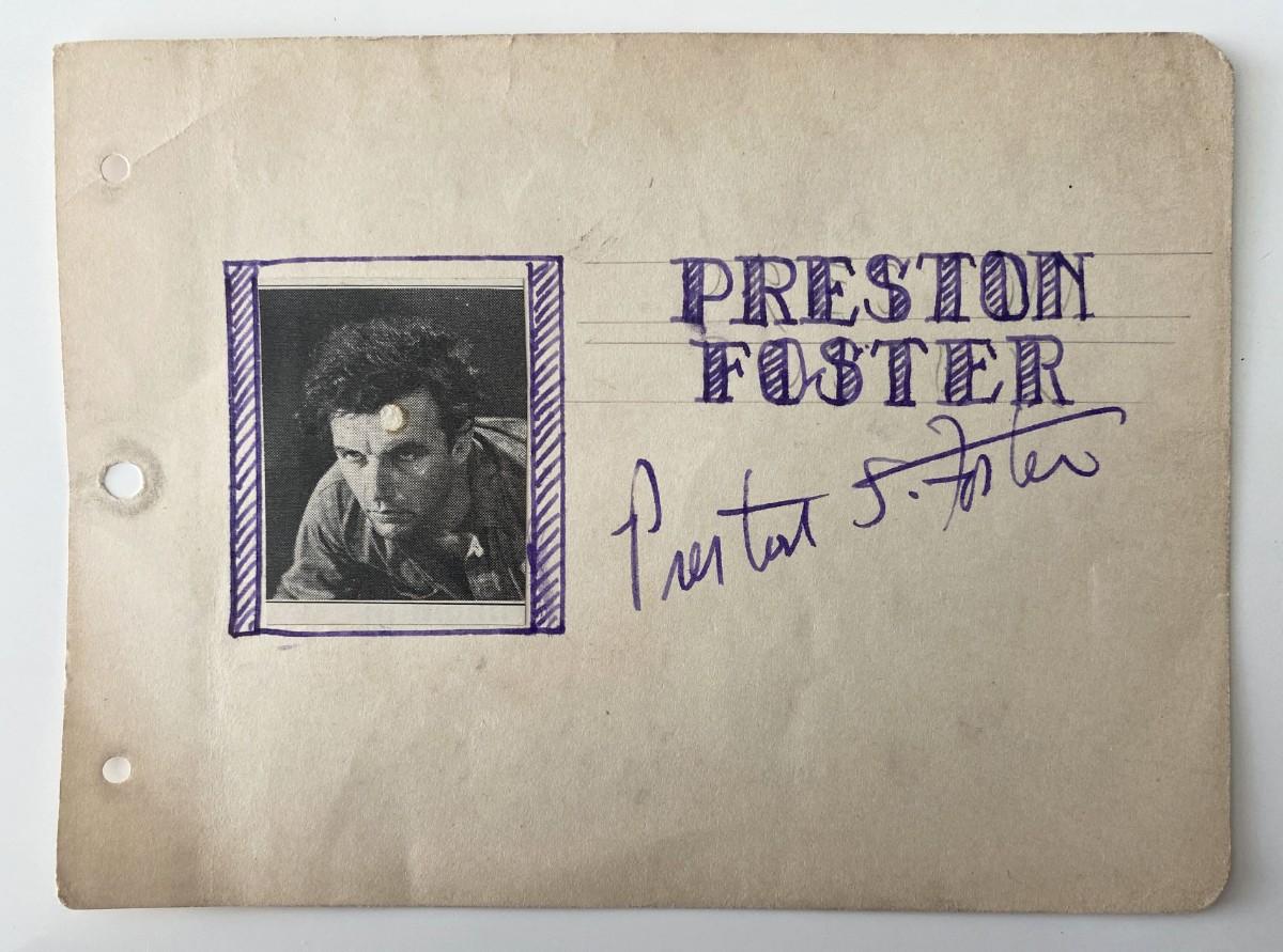 Preston S. Foster original signature with photo | EstateSales.org