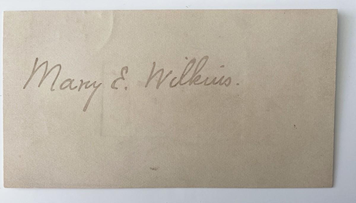 Author Mary E. Wilkins original signature | EstateSales.org