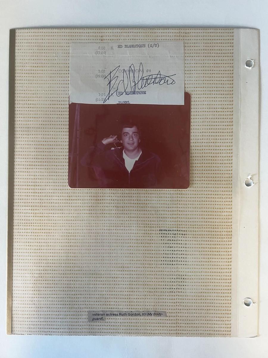 Ed Bluestone signed photo album page | EstateSales.org