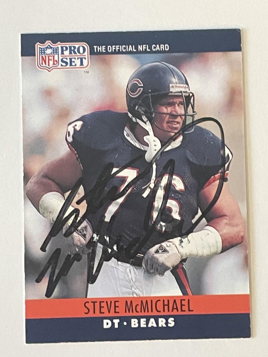 Chicago Bears Steve McMichael 1990 NFL #54 signed trading card ...