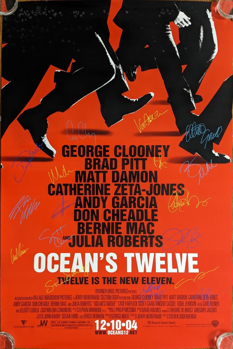 Oceans Twelve Cast Signed Movie Poster | EstateSales.org
