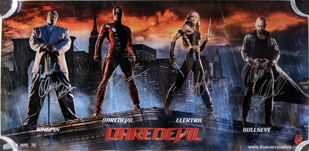 Daredevil cast signed movie insert poster | EstateSales.org