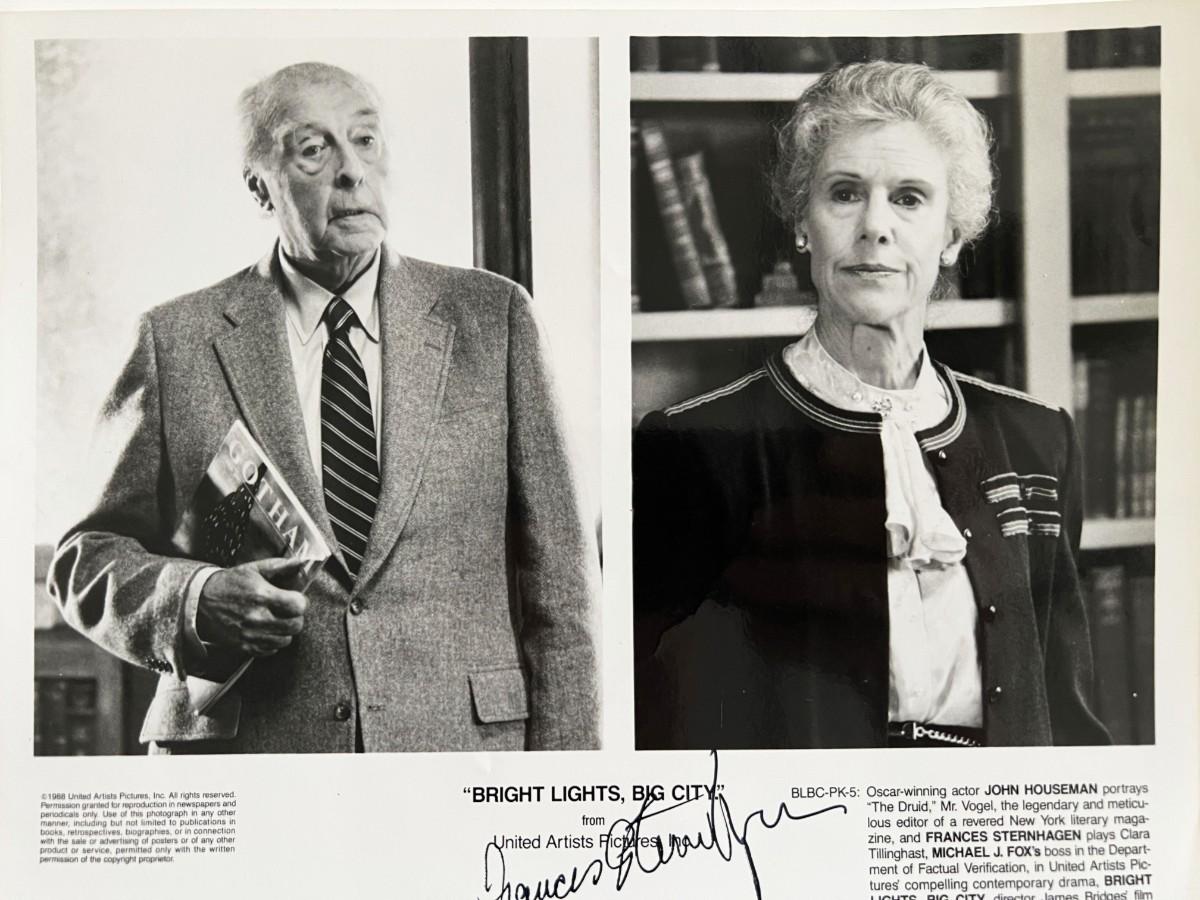 Bright Lights, Big City Frances Sternhagen signed movie photo ...